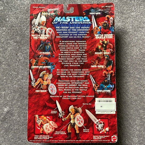 Mattel | Toys | 20 Masters Of The Universe Heman Cross Variant Action ...